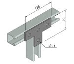 Strut Bracket Tee Flat - HDG (Hot Dipped Galvanised) Commonly known as ...