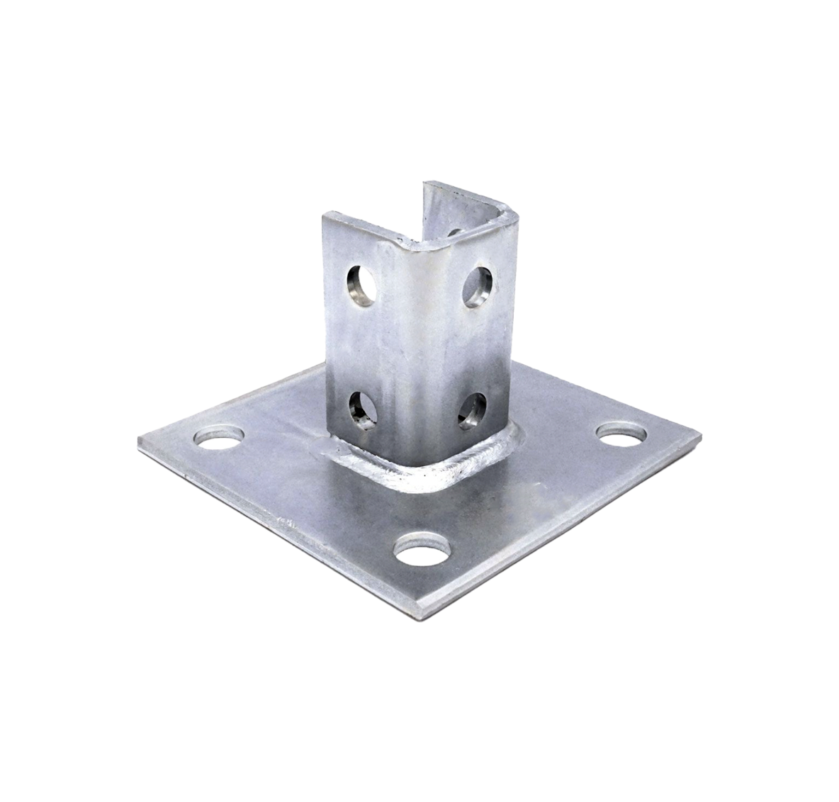 Base Plate/Foot Bracket, 100mm x 100mm Heavy Duty - HDG (Hot Dipped Ga ...